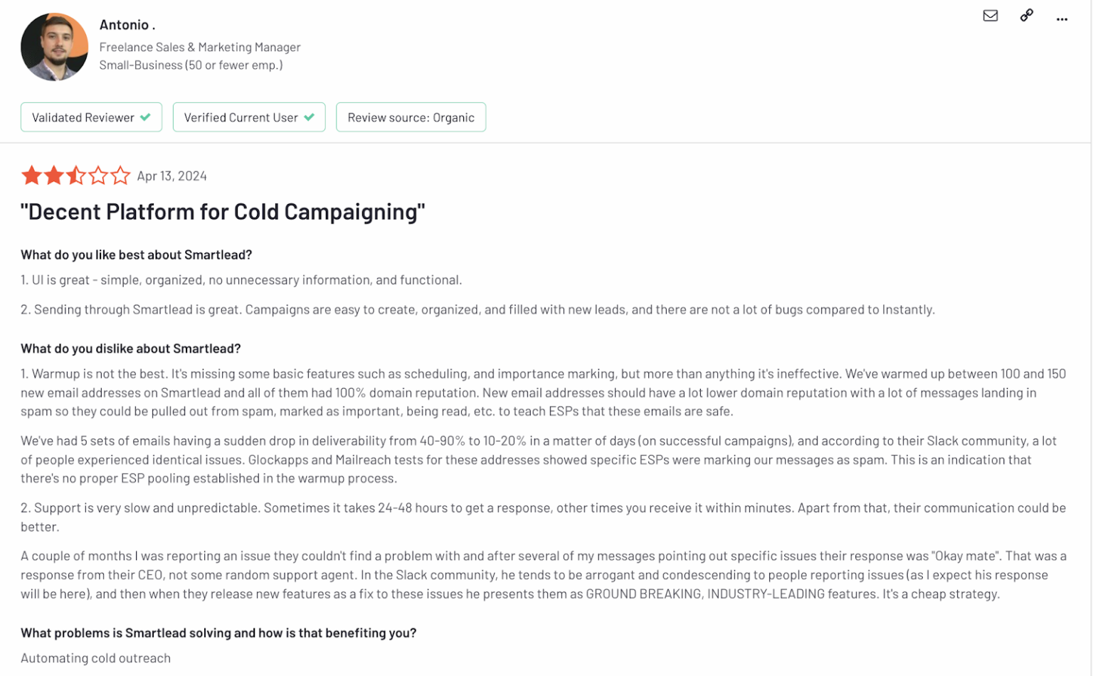 Smartlead.ai Review 2025 – Features, Pricing, Pros & Cons